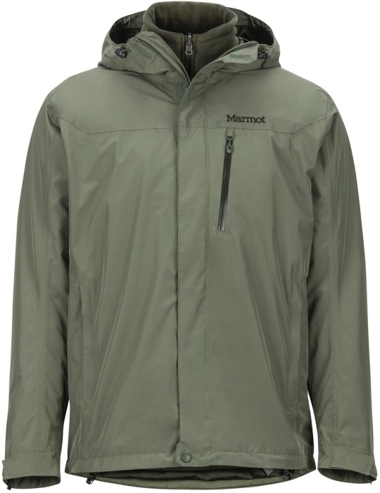 Osta Marmot M's Ramble Component 3-in-1 Jacket kuoritakki/fleecetakki, harmaa/vihreä retkitukku.fi